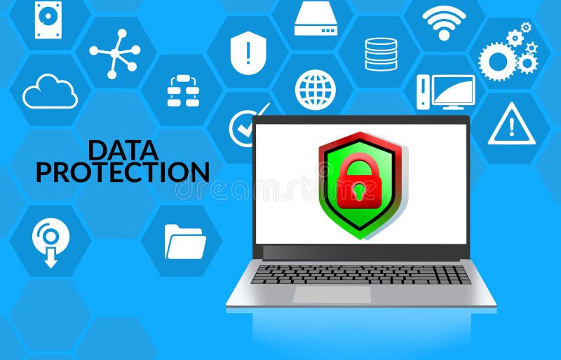 Illustration of Computer Data Protection Stock Illustration ...