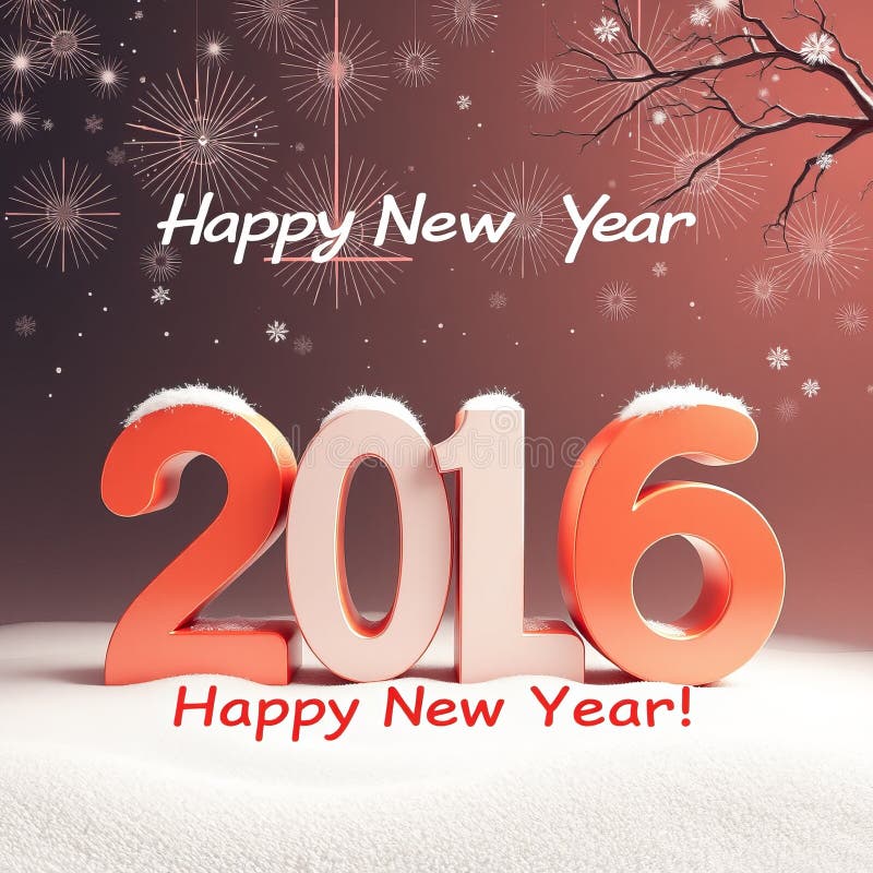 2026 Happy New Year Computer-generated 3d Image 2025 Illustration Stock ...