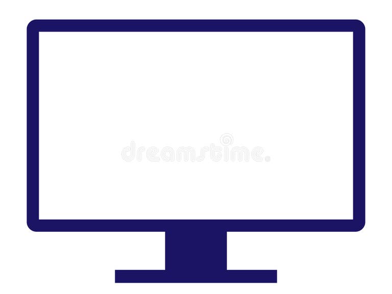 Illustration of a Computer Screen (monitor Icon) Stock Vector ...
