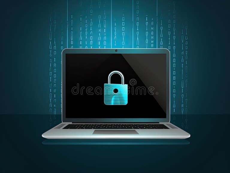 Illustration Computer Security Stock Illustration - Illustration of ...