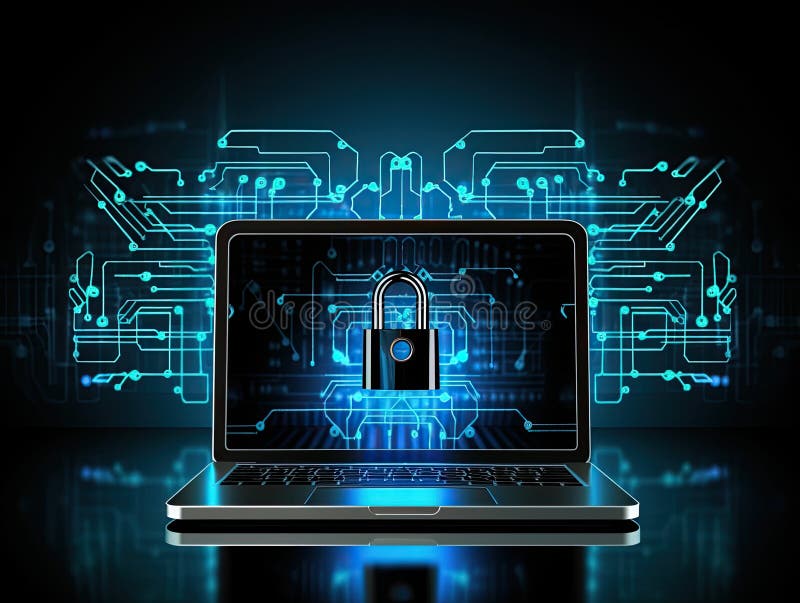 Illustration Computer Security Stock Illustration - Illustration of ...