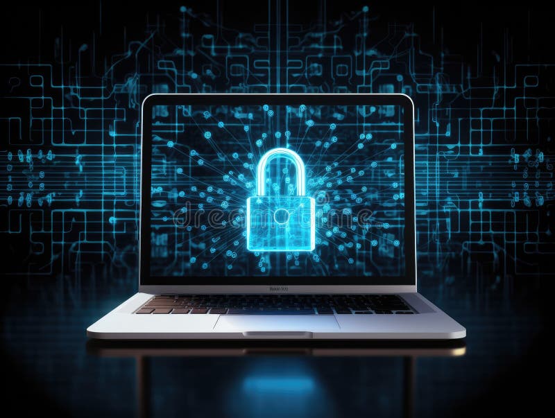 Illustration Computer Security Stock Illustration - Illustration of ...