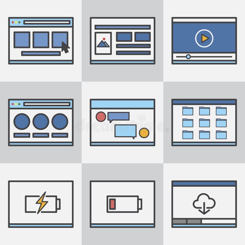 Illustration of Computing Screens Digital Technology Stock Illustration ...