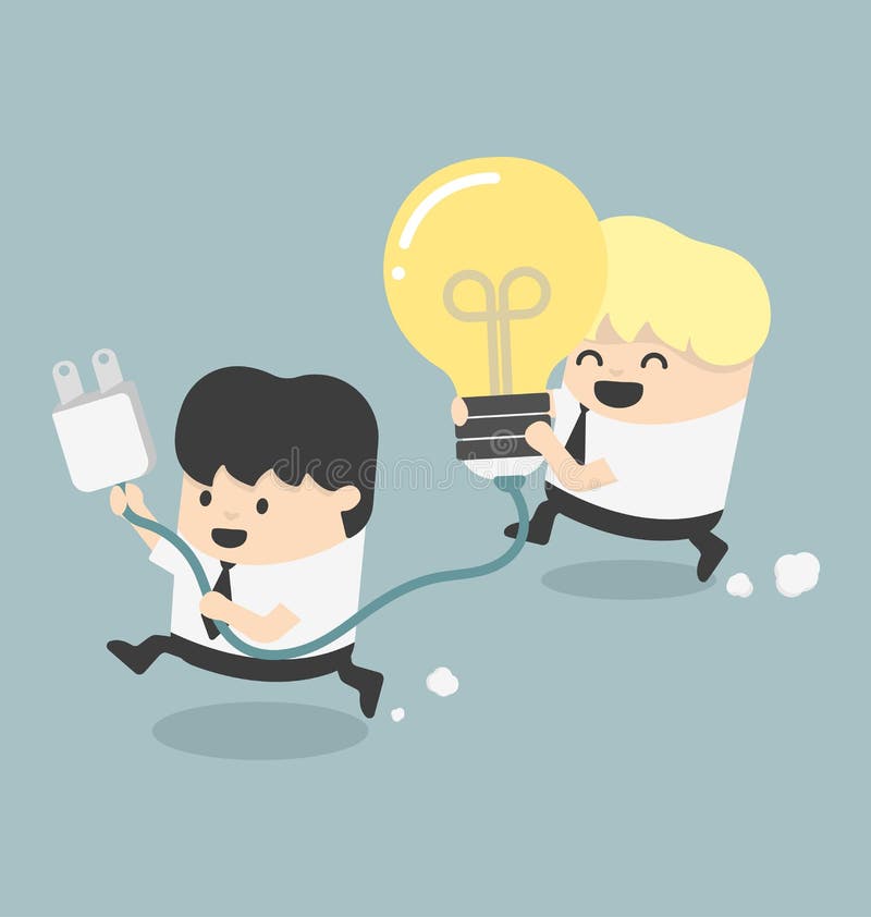 Illustration Concept Cartoons Business Get an Idea Stock Vector ...