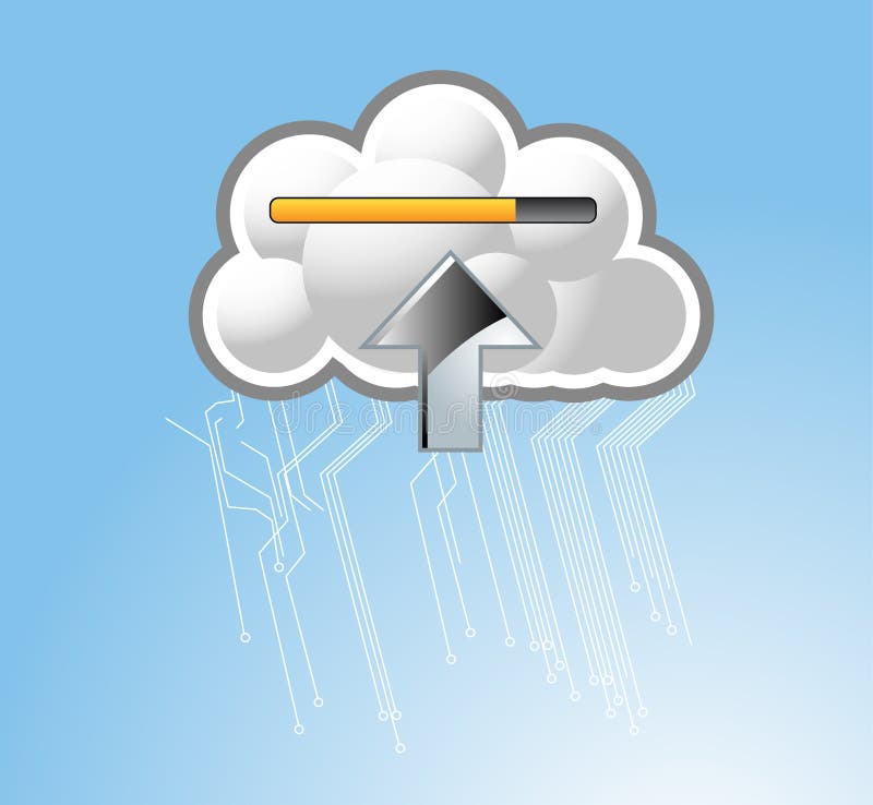 Abstract Connection of Cloud Computing Stock Illustration ...