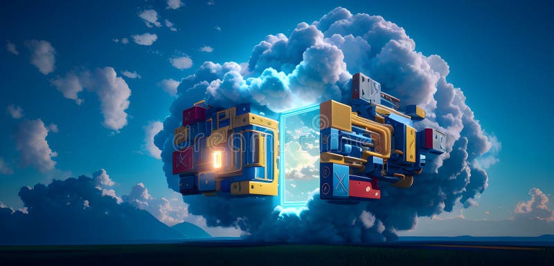 Science Fiction Future Hi-tech Cloud Computing Cyberpunk Neon ...