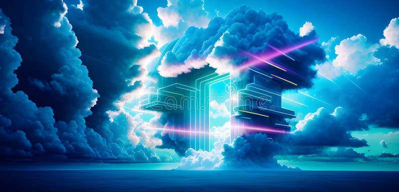 Cloud Technology. Cloud Computing, Big Data Center, Future Infrastructure, Digital Ai Concept ...
