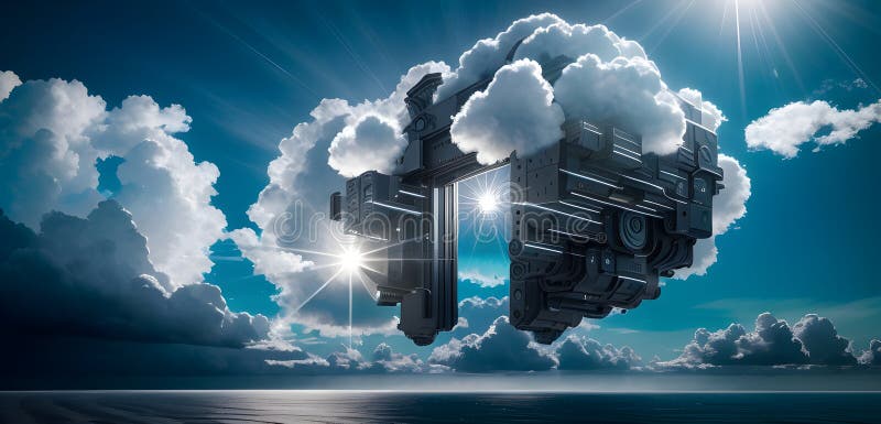Illustration Concept Of Cloud Computing Service Future Data Storage