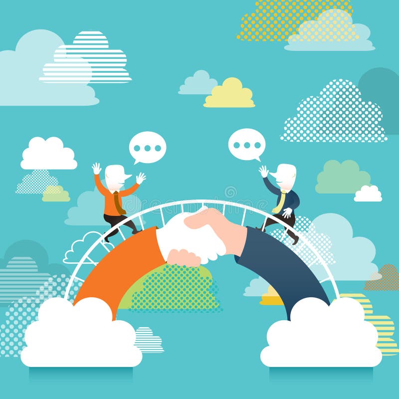 Illustration Concept Of Communication Bridge Stock Vector - Image: 39525603