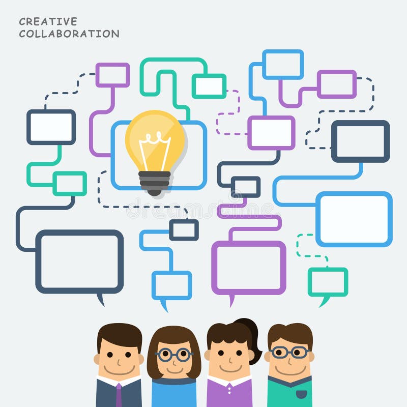 Illustration Concept of Creative Collaboration Stock Vector ...