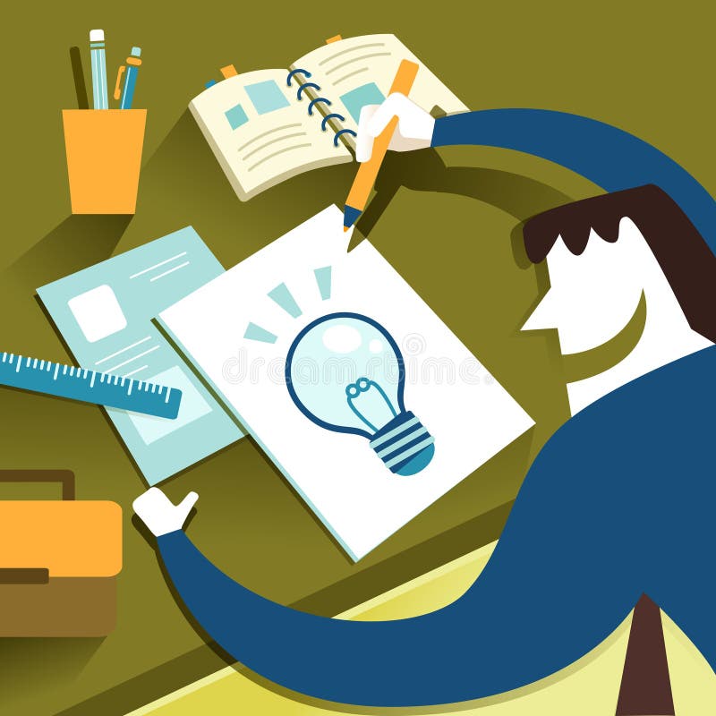 Creative Inspiration stock illustration. Illustration of learning ...