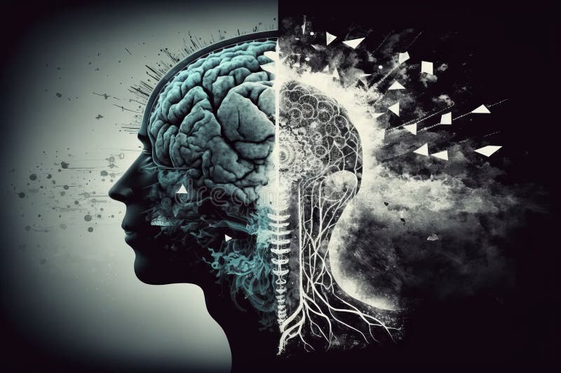 Illustration Concept of a Creative Mind.Generative AI Stock ...