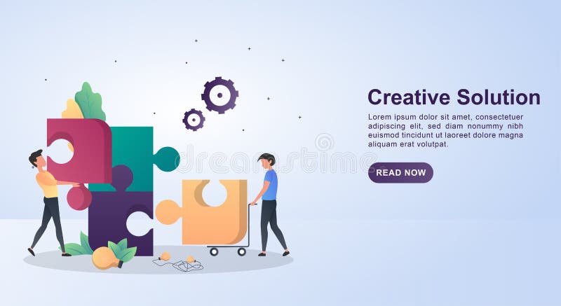 Illustration Concept of Creative Solution with the Person Who Made the ...