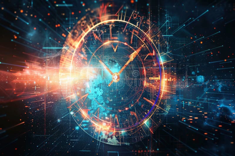 Illustration Concept of the Evolution of Time Stock Illustration ...