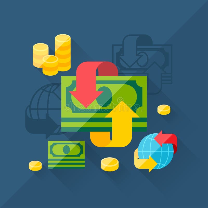 Illustration Concept of Exchange in Flat Design Stock Vector ...