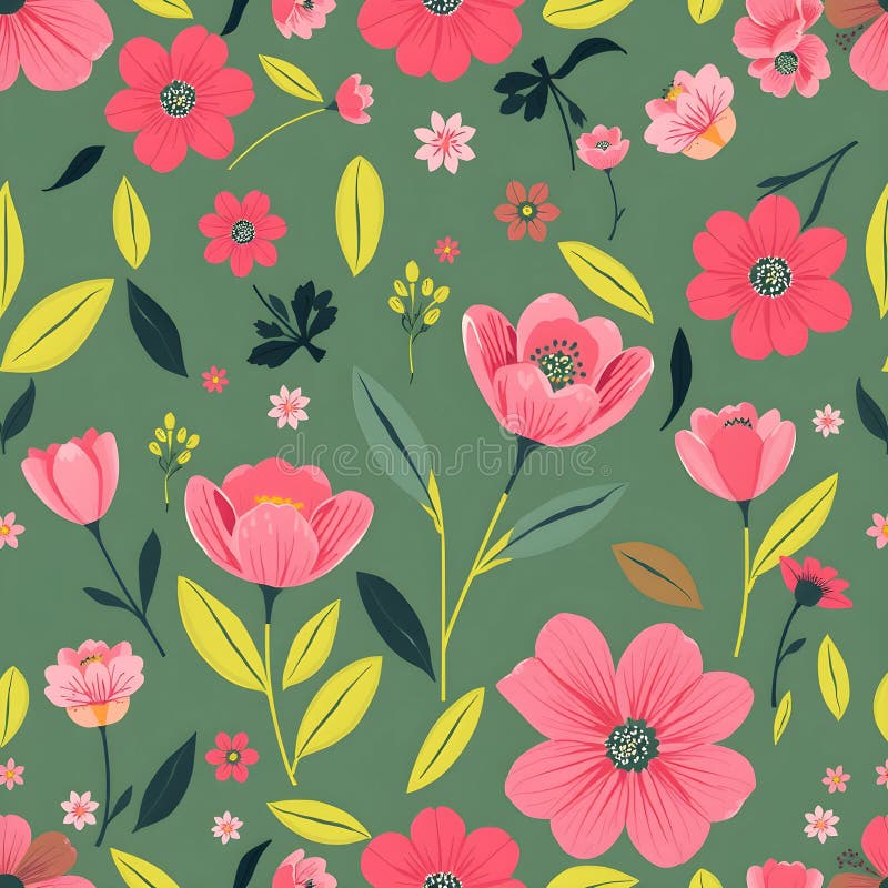 Illustration Concept of Flowers and Arrival of Spring. Wallpaper ...