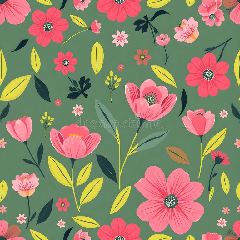 Illustration Concept of Flowers and Arrival of Spring. Wallpaper ...