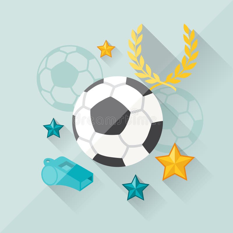 Illustration Concept of Football in Flat Design Stock Vector ...