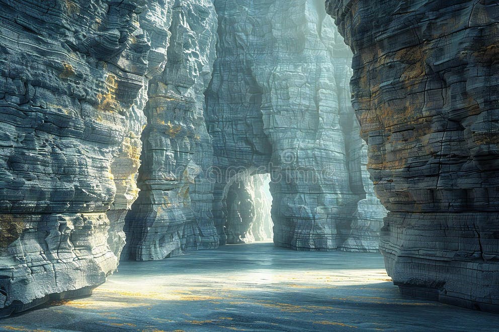 A Concept Image of a Cave with an Opening, High Quality, High ...