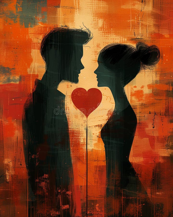 Illustration of the Concept of Love between Two People Stock ...