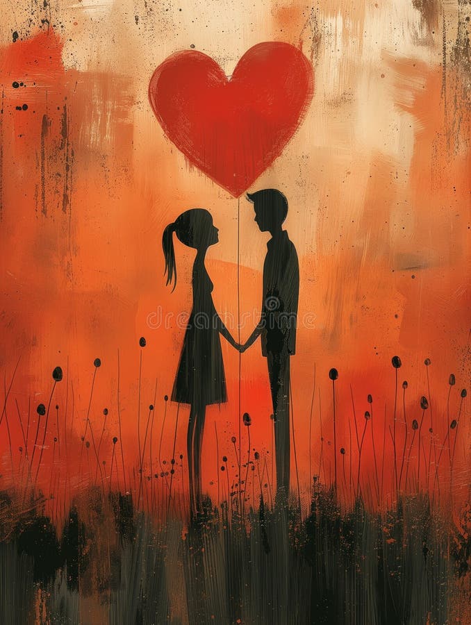 Illustration of the Concept of Love between Two People Stock ...
