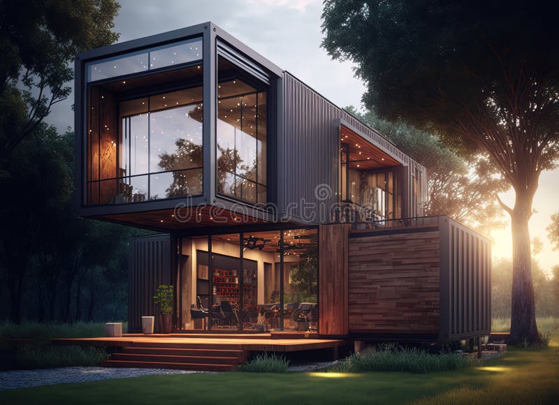 Illustration Concept of Sustainability and Recycle , Container Box ...