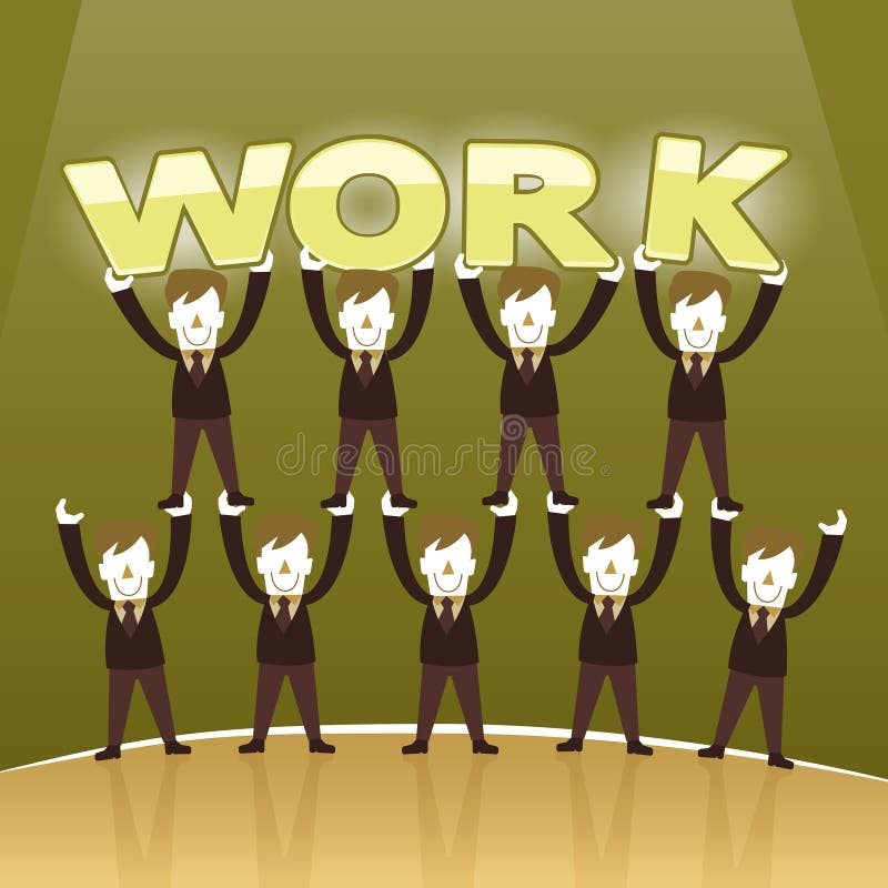 Illustration Concept of Team Work Stock Vector - Illustration of ...