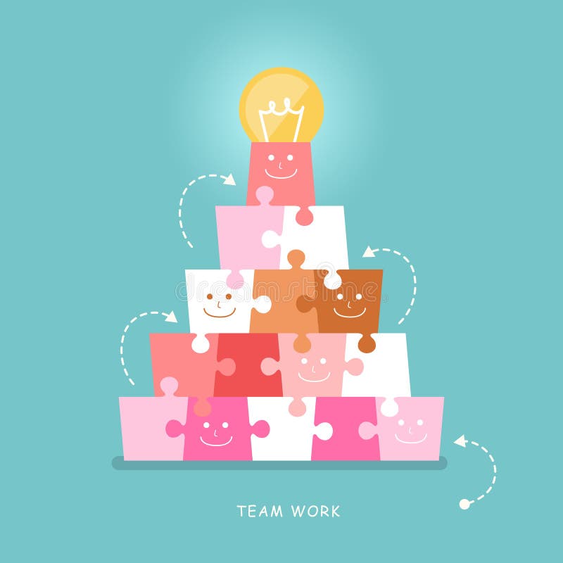 Concept of teamwork stock vector. Illustration of partnership - 55442672