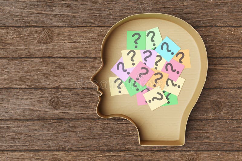 Illustration of the Concept of Thoughts, Confusion and Uncertainty ...