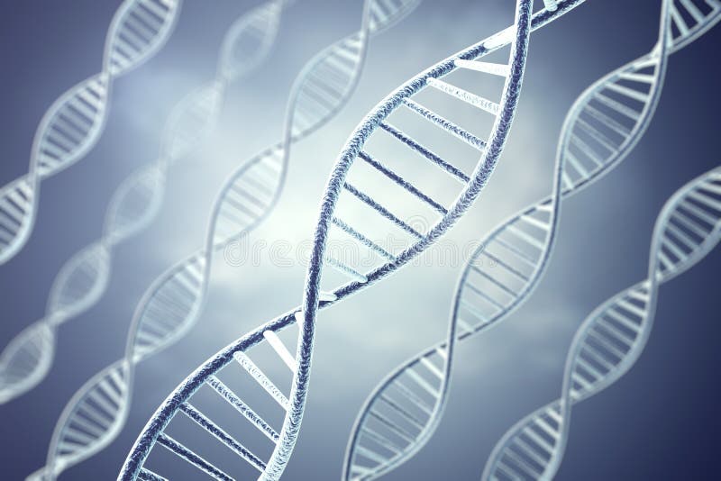 Illustration Concetp Digitale DNA-Struktur Wiedergabe 3d Stockbild ...