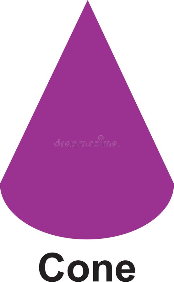 Illustration of a Cone Purples Color Stock Vector - Illustration of ...