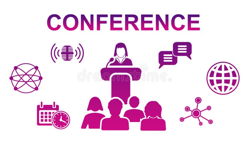 Concept of conference stock illustration. Illustration of explaining ...