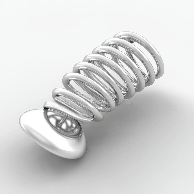 Illustration of a Conical Compression Spring in 3D Rendering Stock ...