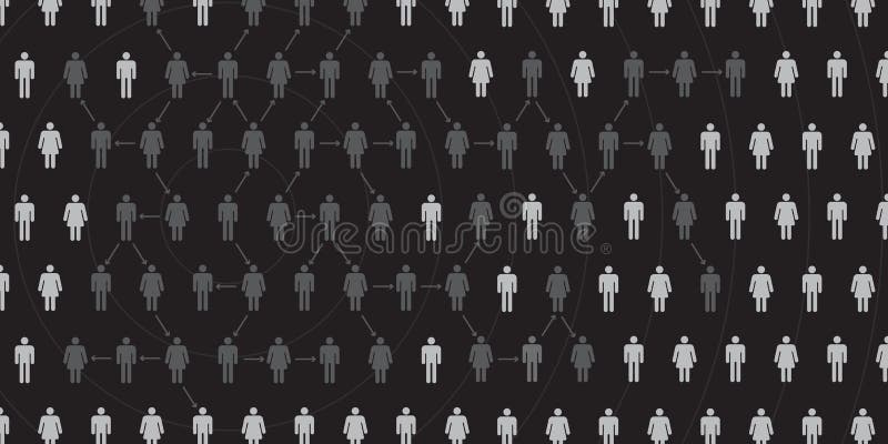Illustration of Connectivity Spreading between People Stock ...
