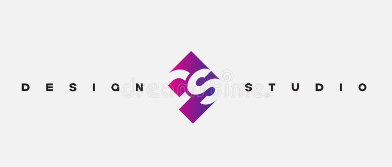 Illustration Consisting of a Design Studio Logo Template Stock Vector ...