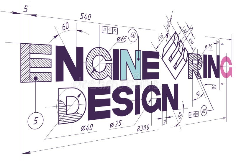 Illustration Consisting of a Drawing of the Letters `engineering Design ...