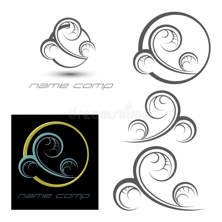 Illustration Consisting of Several Images in the Form of a Curl I Stock ...