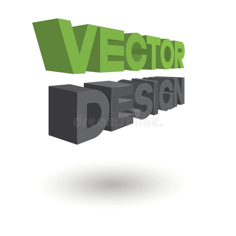 An Illustration Consisting of the Words `vector Design` of Two Colors ...
