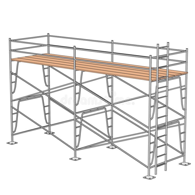 Illustration of Construction Scaffolding Stock Illustration ...