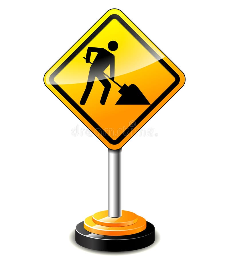 Construction sign concept stock vector. Illustration of signpost ...