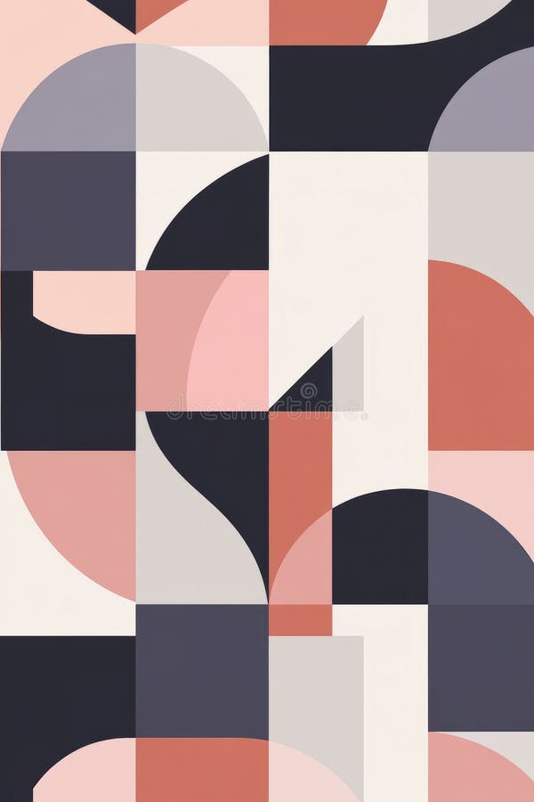 Illustration of a Contemporary Geometric Pattern Featuring Clean, Bold ...