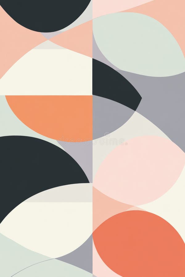 Illustration of a Contemporary Geometric Pattern Featuring Clean, Bold ...