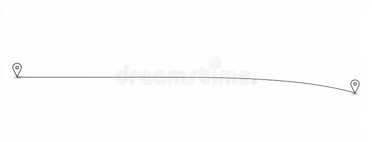Illustration of Continuous One-line Map Location Pointers. Modern ...