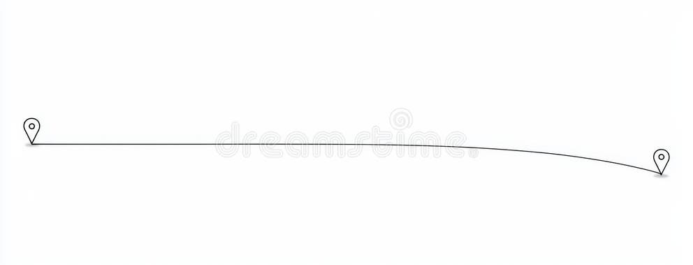 Illustration of Continuous One-line Map Location Pointers. Modern ...