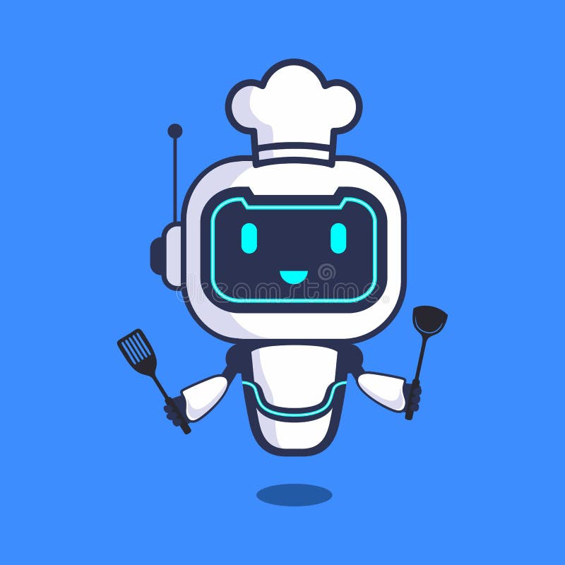 Illustration Cooking Chef Robot Character Vector Technology Stock ...