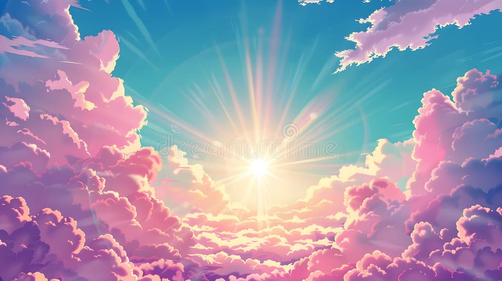 Illustration of Cool Clouds and Sky Background. Stock Illustration - Illustration of abstract ...