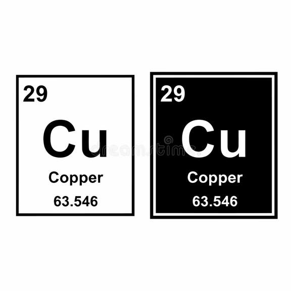 Illustration of Copper Element from the Periodic Table Stock Vector ...