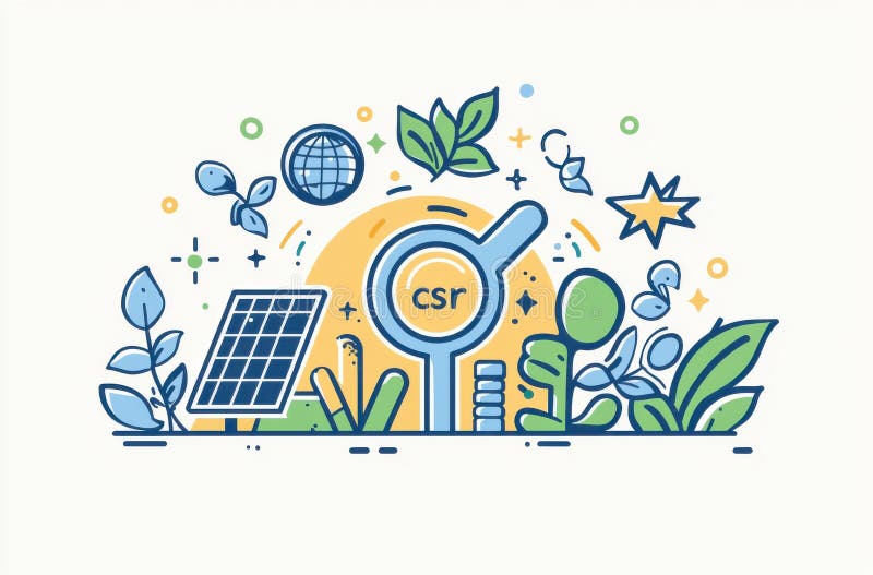 Illustration of Corporate Social Responsibility and Sustainability ...