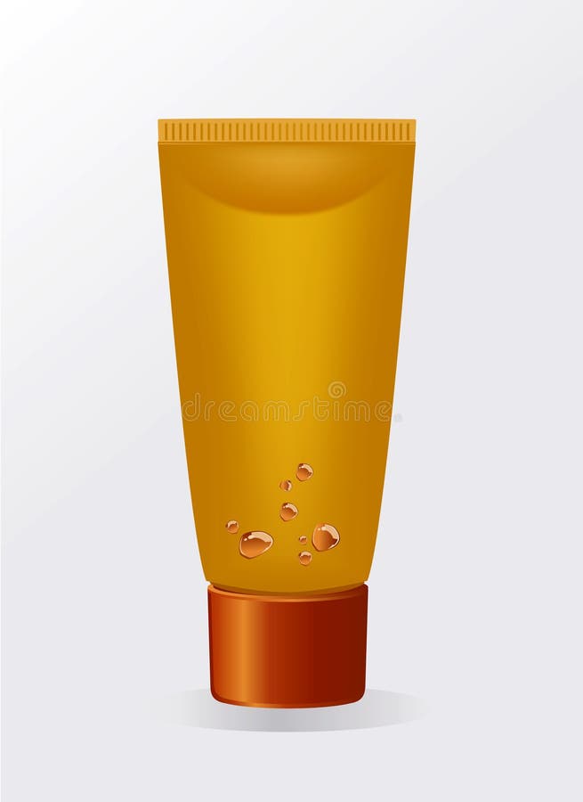 Illustration of a Cosmetic Tube. Stock Vector - Illustration of hygiene ...