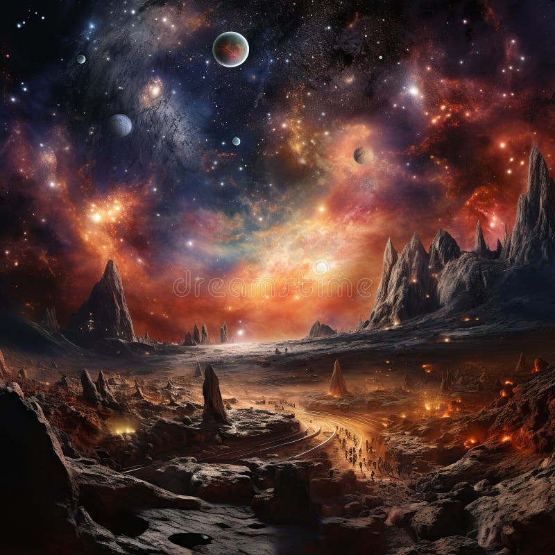 Illustration of Cosmic Armageddon Judgment Day of Planet Earth ...